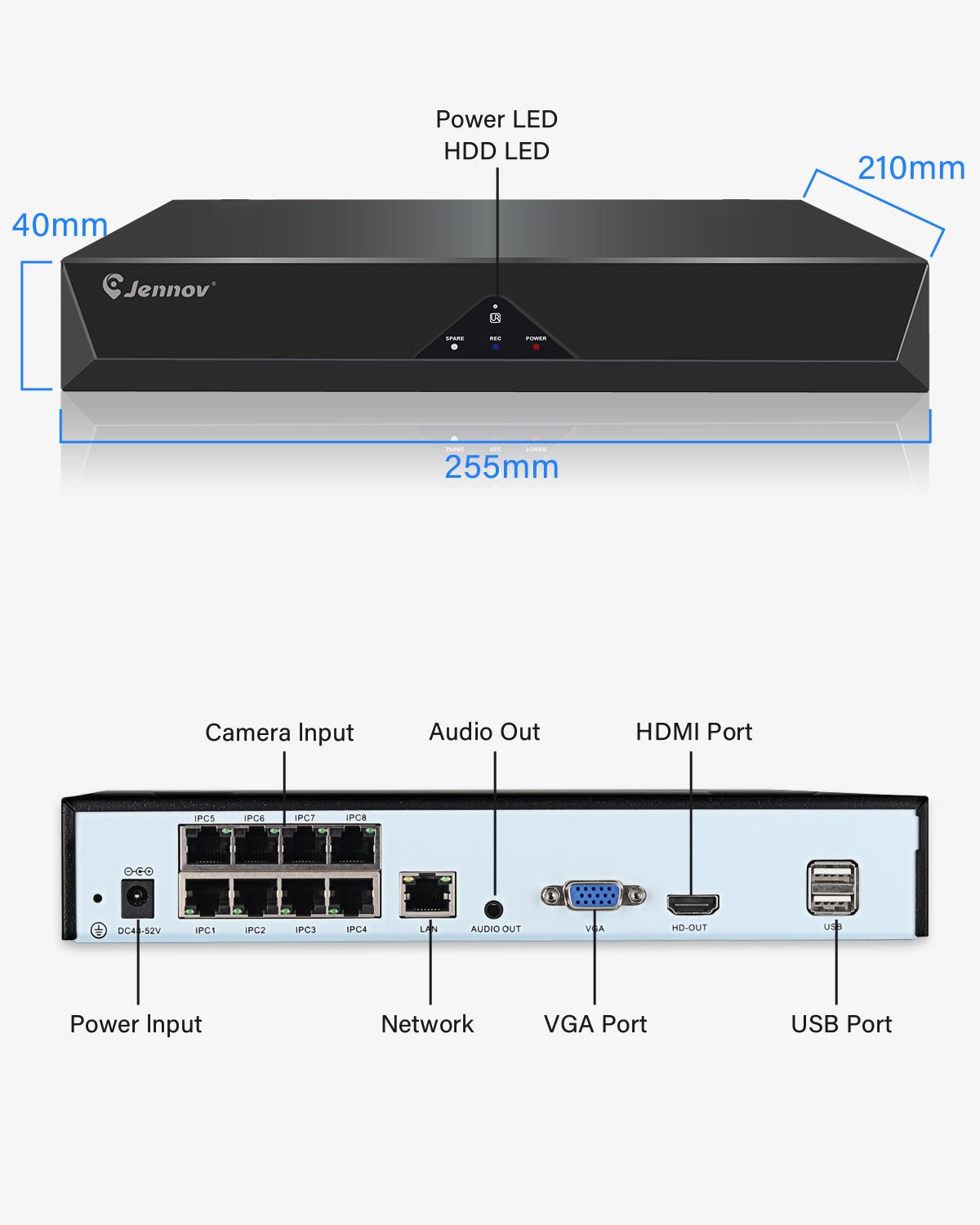 Jennov V80 4K 8CH Home Security NVR for Ultimate Safety | Jennov