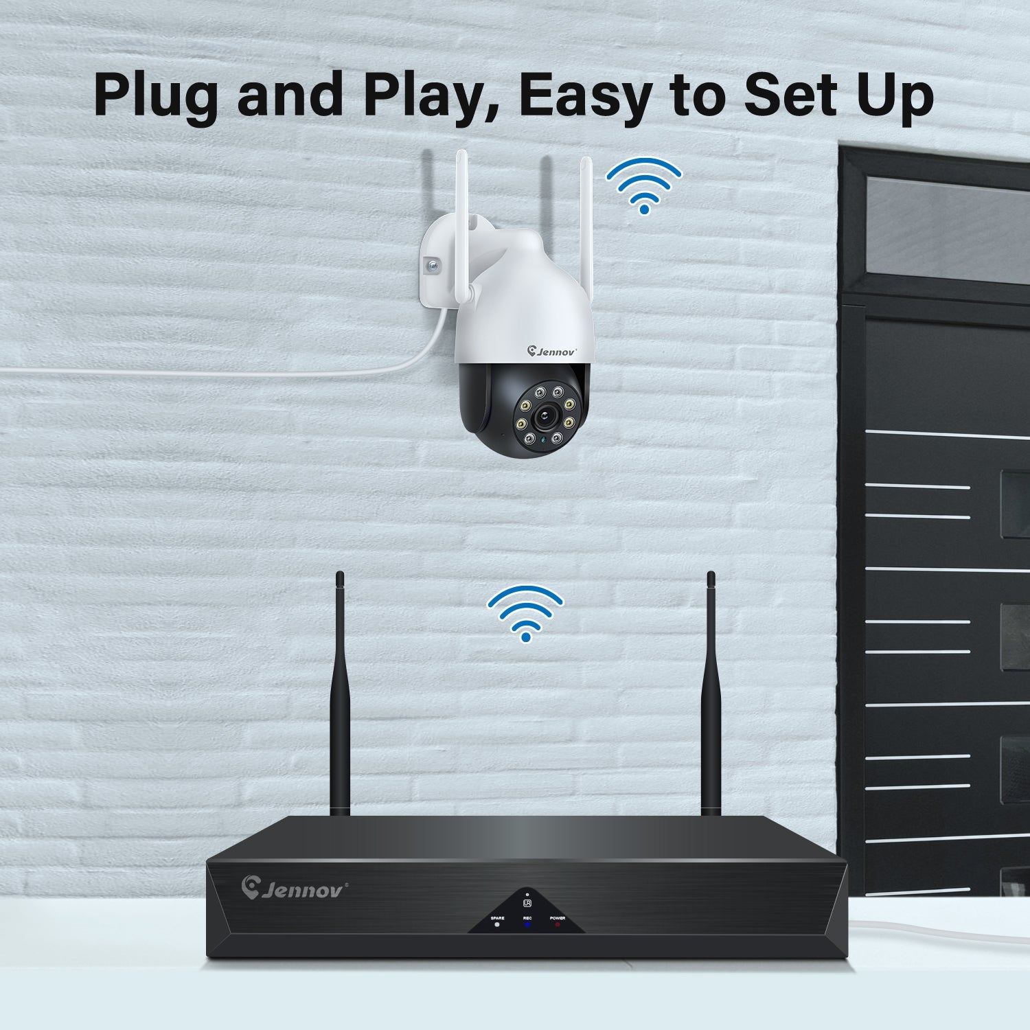 Outdoor WiFi Security Cameras System, AI Human Detected, Surveillance ...