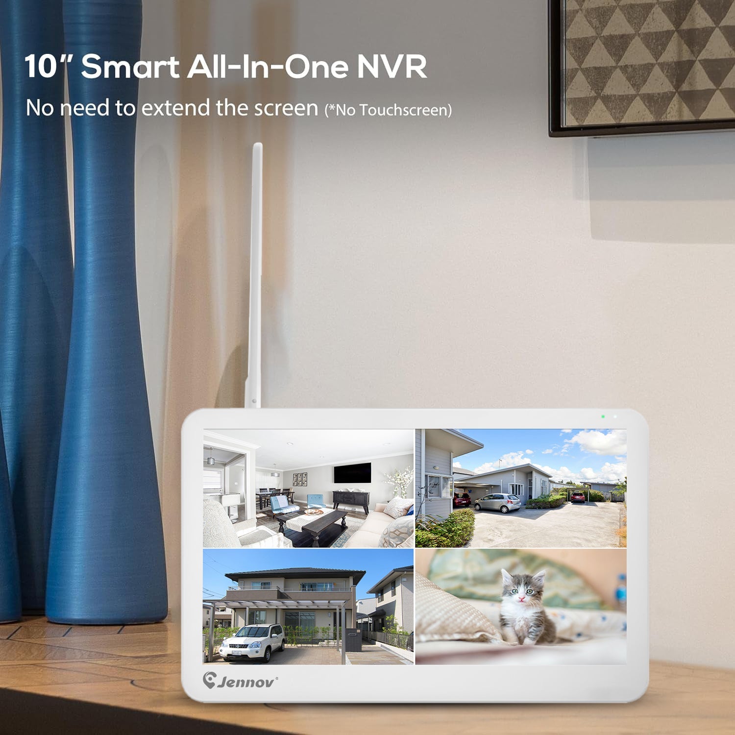 Jennov A31 2K HD Wireless Security Camera System with Monitor